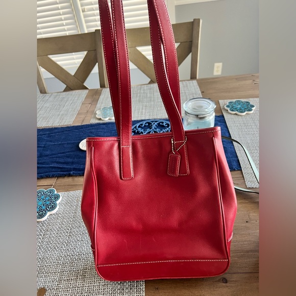 Coach | Bags | Vintage Red Leather Coach Bag | Poshmark